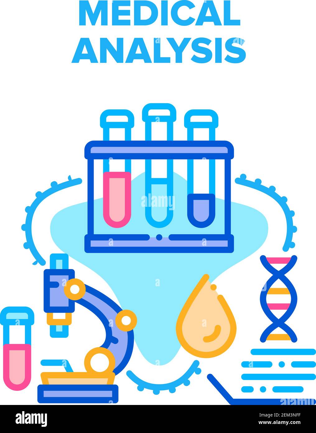 Medical Analysis Vector Concept Color Illustration Stock Vector Image ...