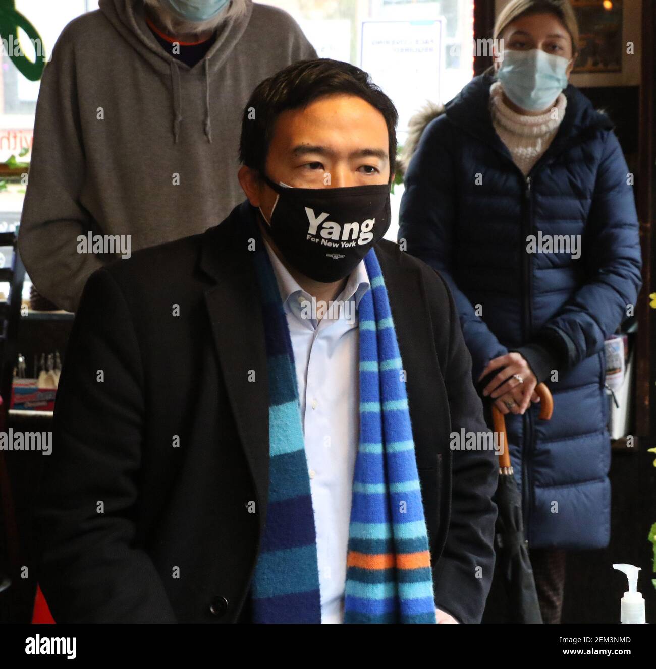NEW YORK, NY- FEBRUARY 23: Andrew Yang holds a press conference ...