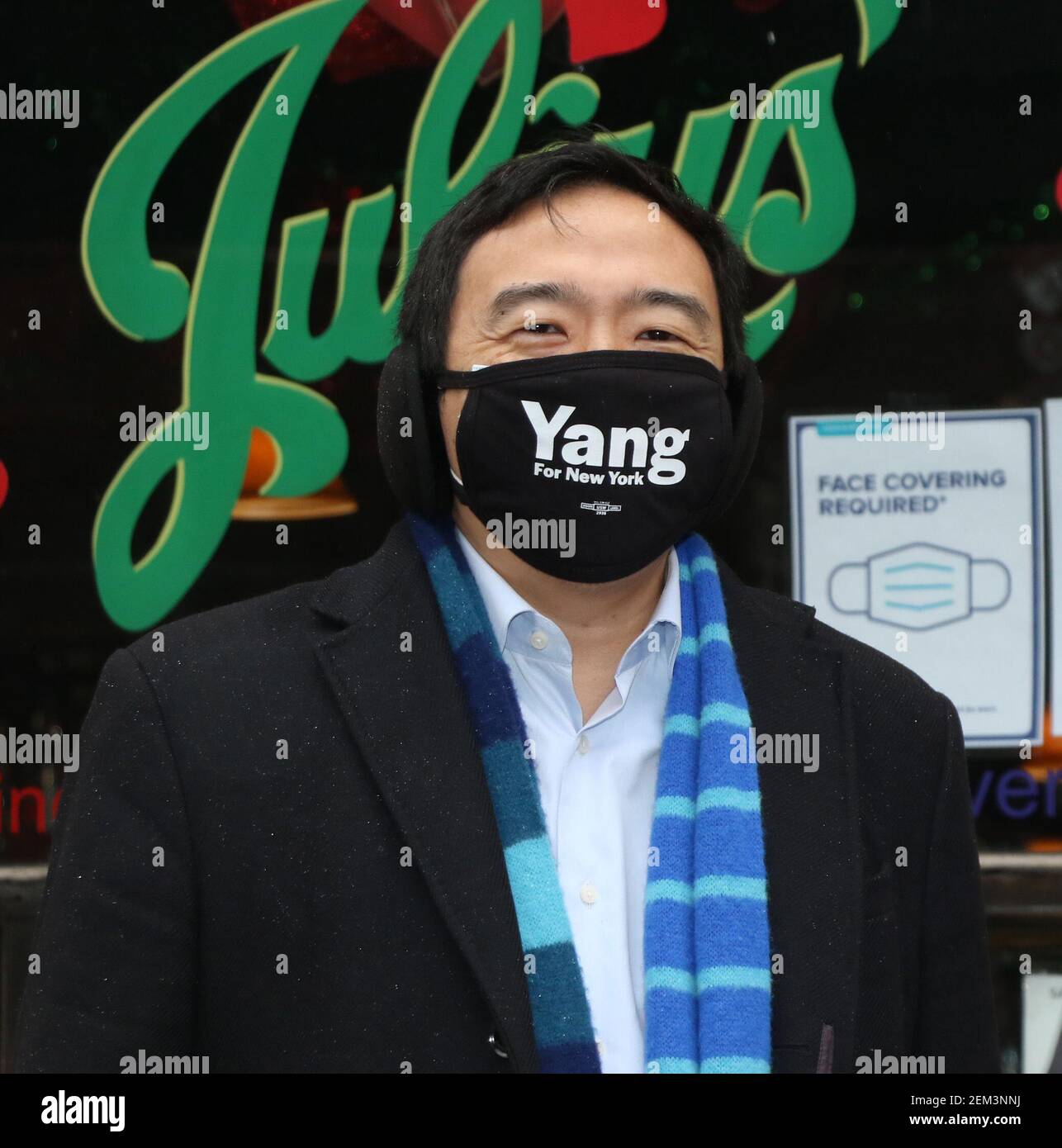 NEW YORK, NY- FEBRUARY 23: Andrew Yang holds a press conference ...