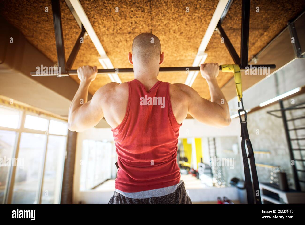 Pull ups exercise close up hi-res stock photography and images - Alamy
