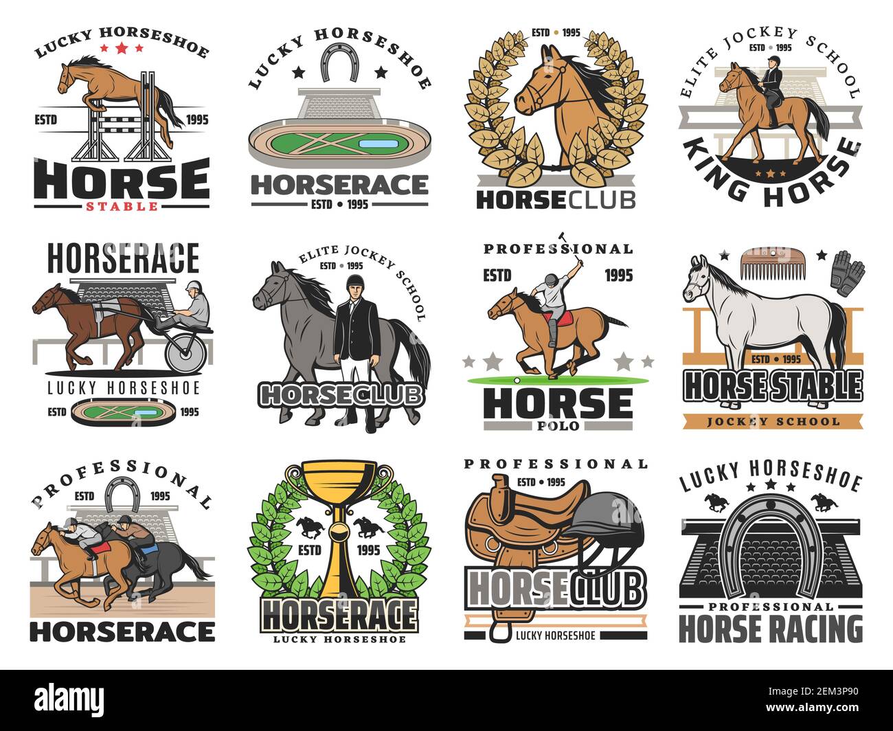 Horseshoe wreath Stock Vector Images - Alamy