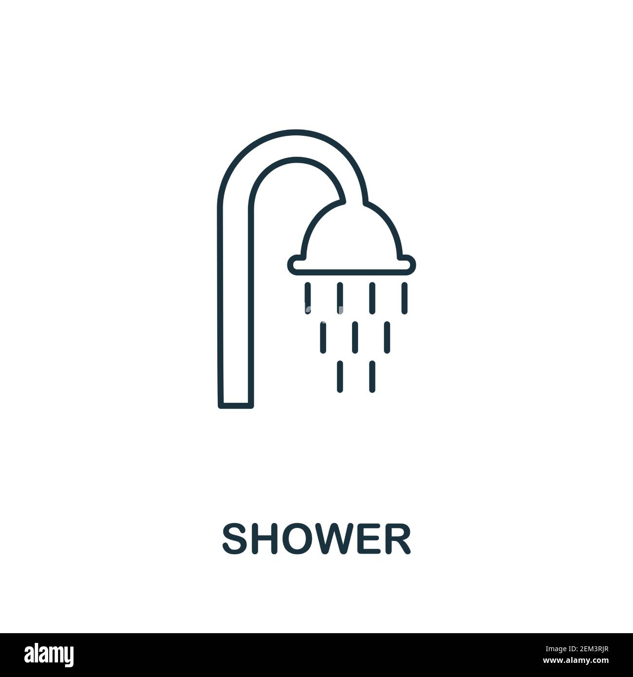 Shower icon. Simple element from personal hygiene collection. Creative ...