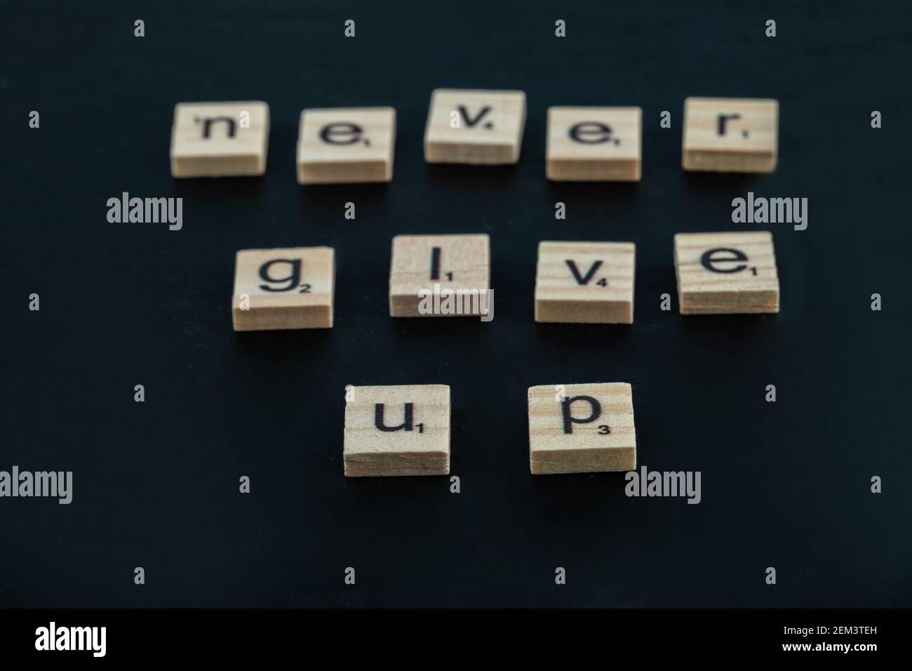 Never give up poster hi-res stock photography and images - Alamy