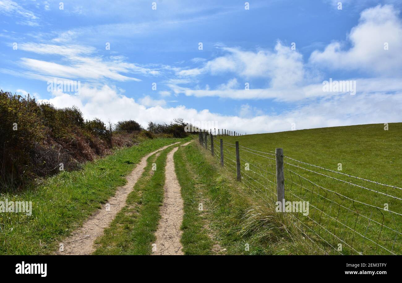Scenic dirt pathway indicating the route for the coast to coast walk ...