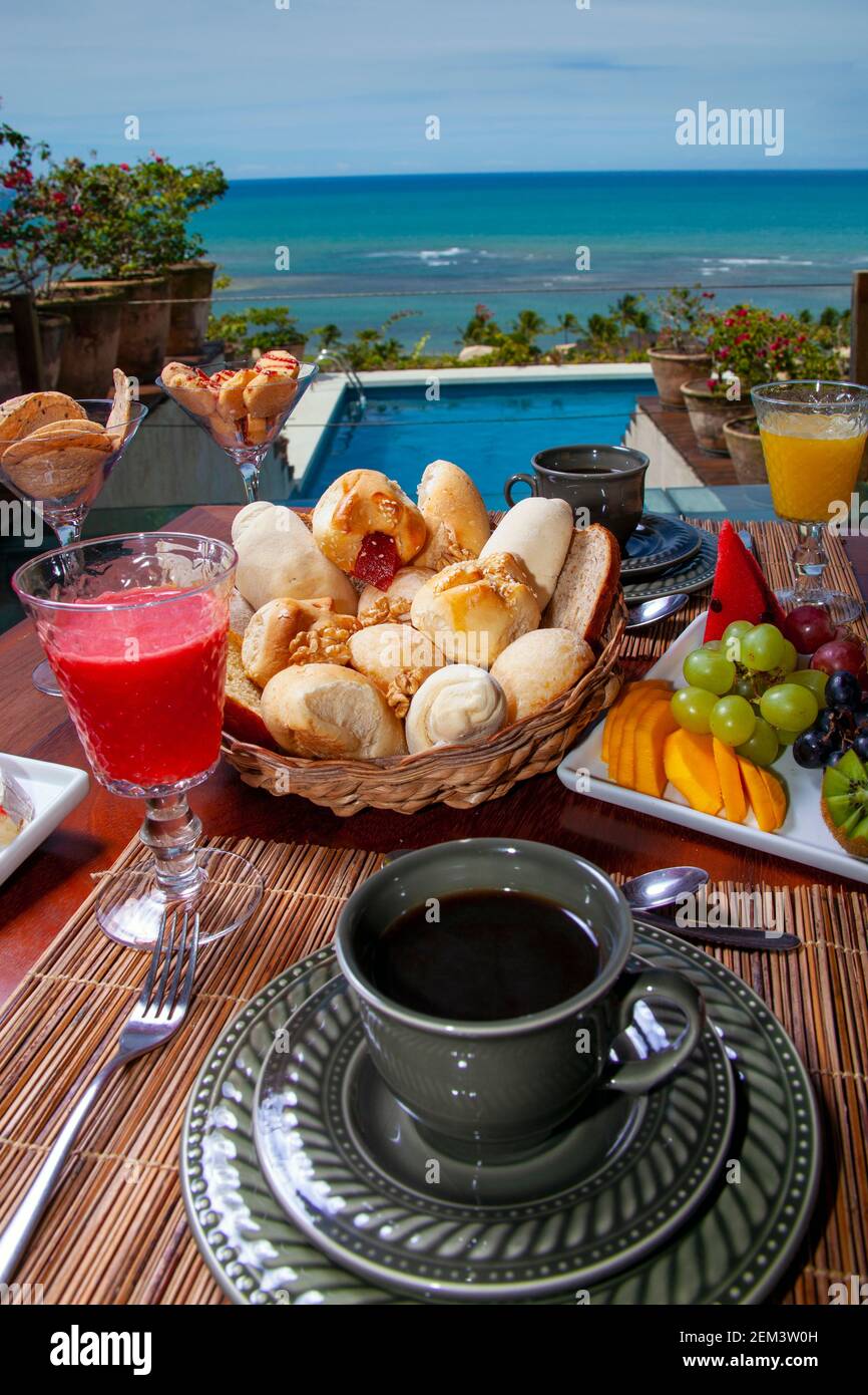 Breakfast in a hotel in northeastern Brazil Stock Photo - Alamy