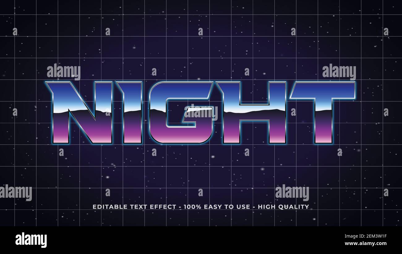retro 80s text effect concept Stock Vector Image & Art - Alamy
