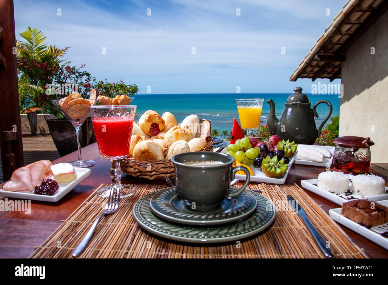 Breakfast in a hotel in northeastern Brazil Stock Photo - Alamy