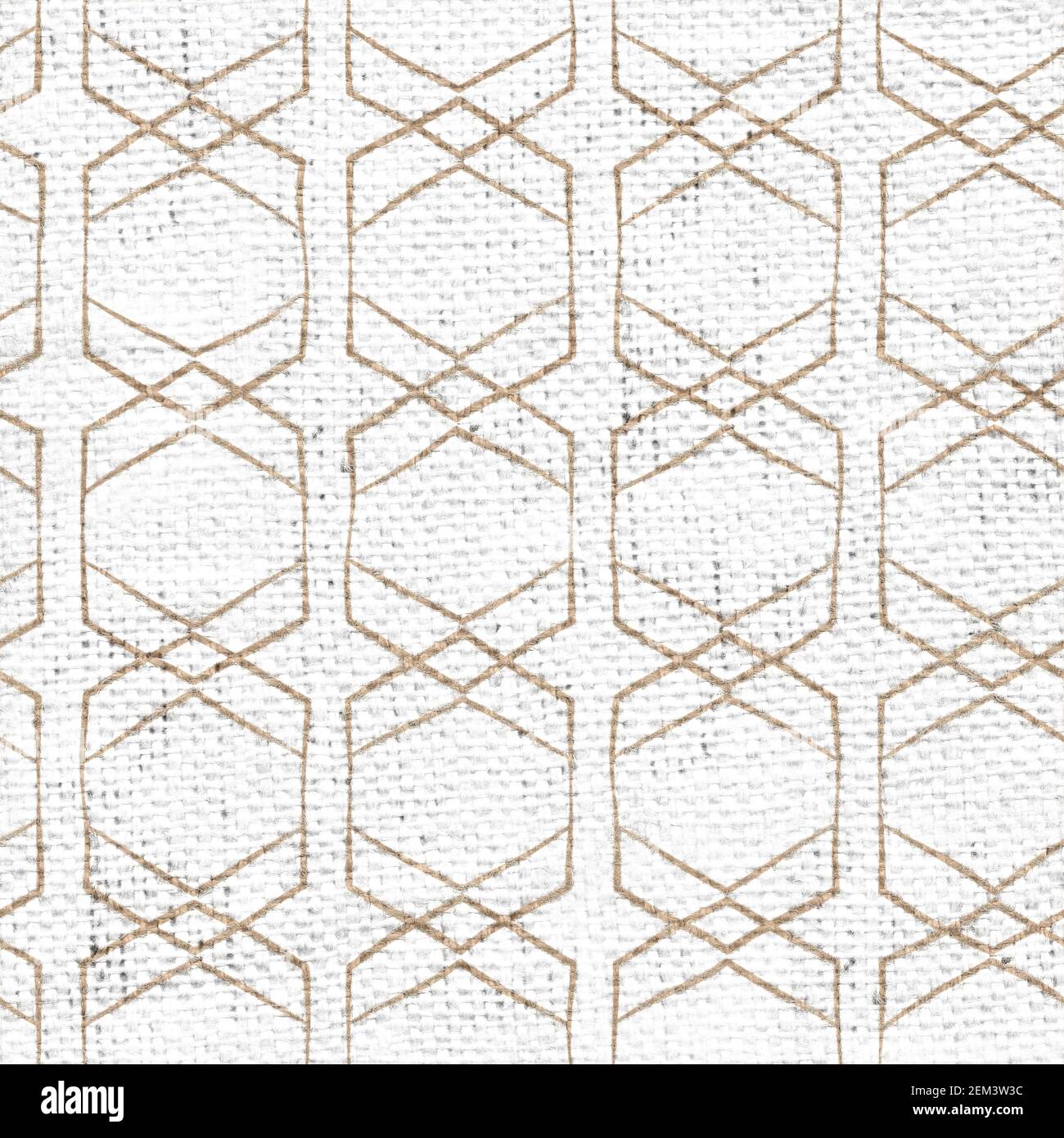 Seamless burlap with white paint pattern overlay Stock Photo - Alamy