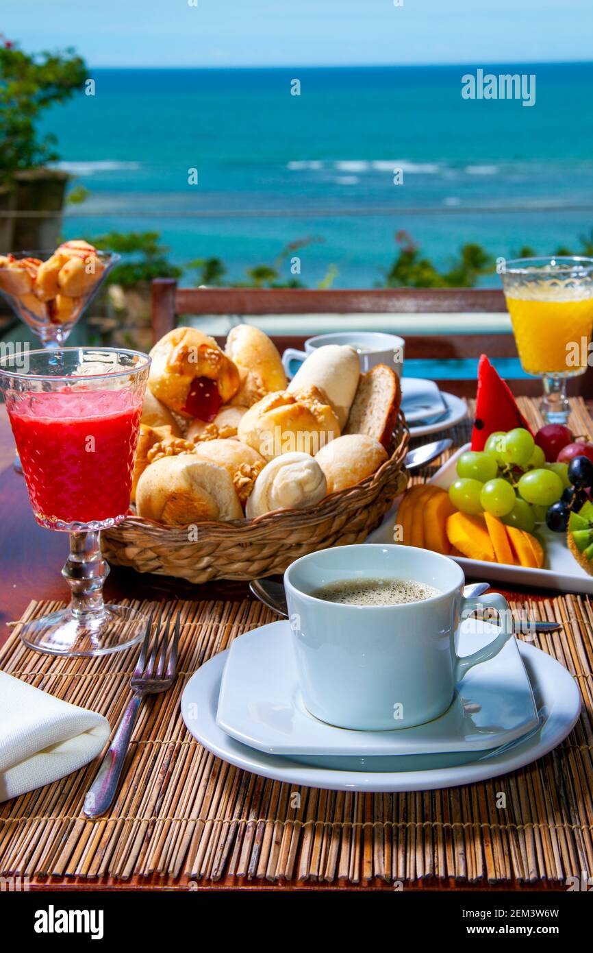 breakfast room on the beach Stock Photo - Alamy