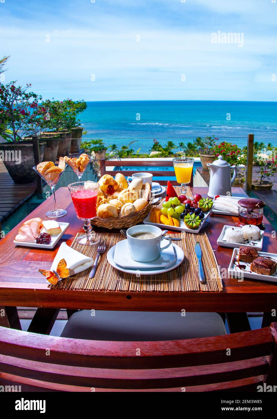 Breakfast in a hotel in northeastern Brazil Stock Photo - Alamy