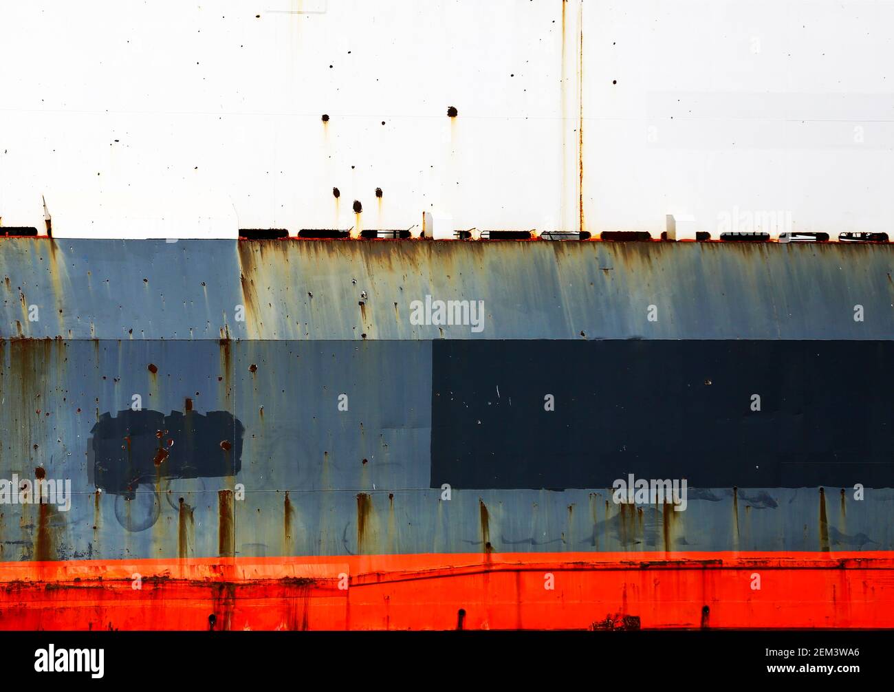 Old abandoned ship side texture full background Stock Photo - Alamy