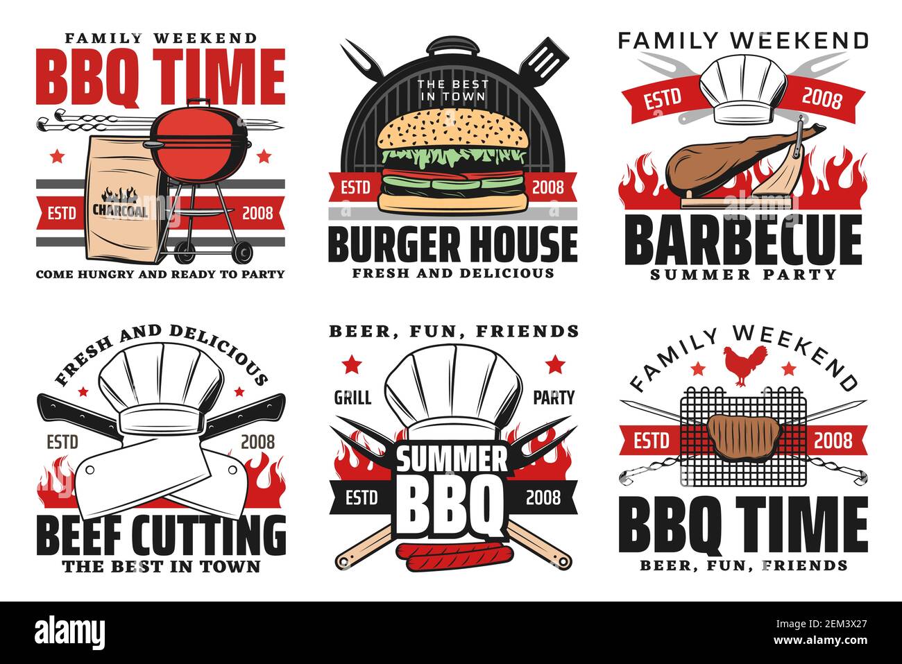 Family bbq cookout Stock Vector Images - Alamy