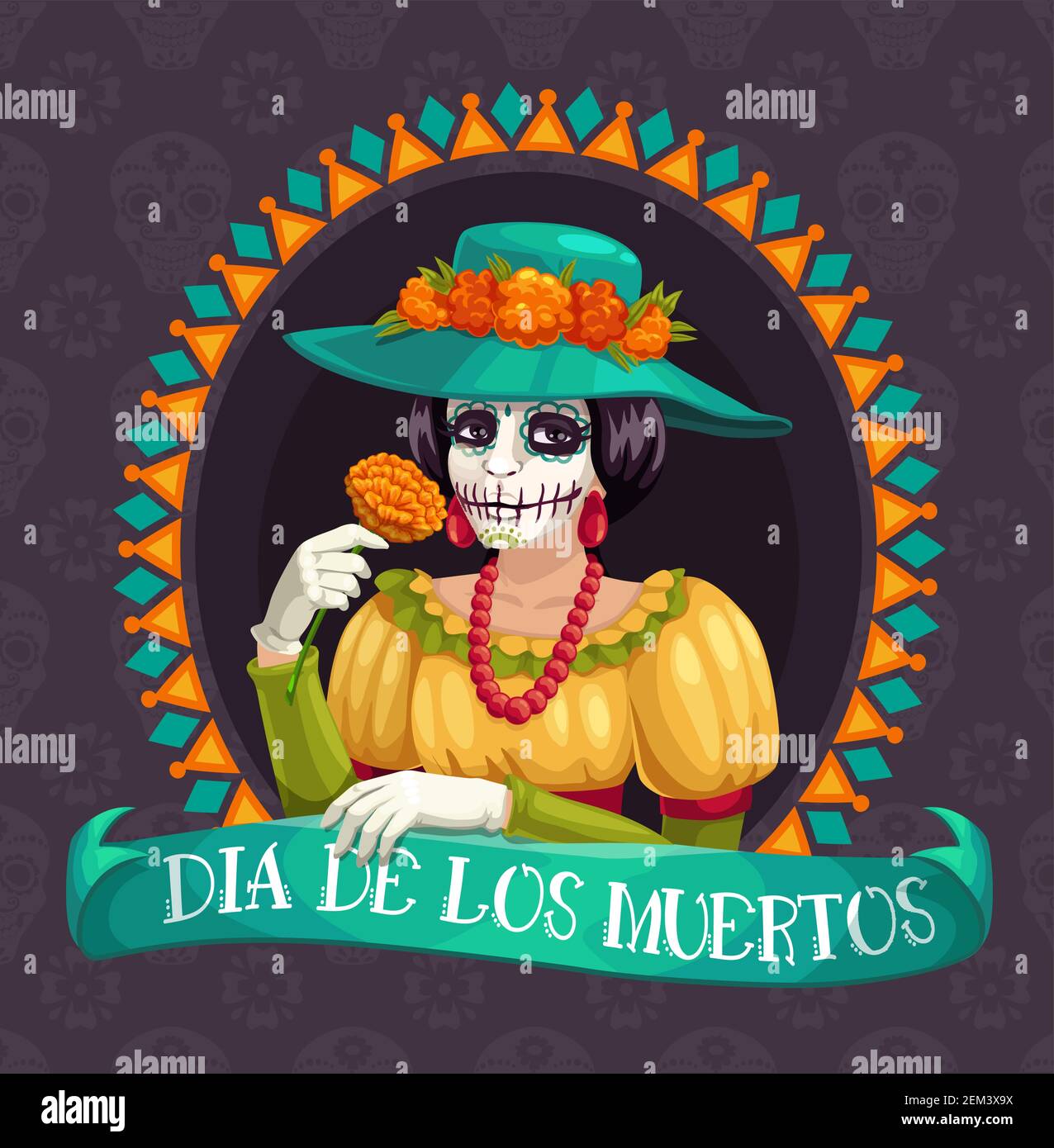 Girl traditional mexican death Stock Vector Images - Alamy