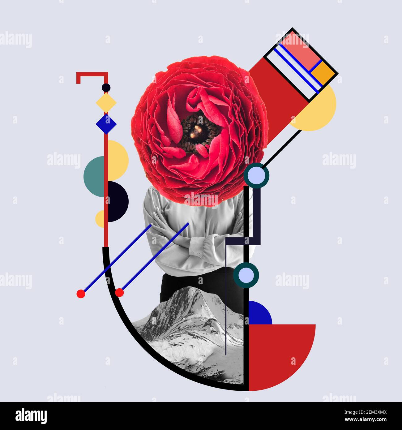 Red rose collage element hi-res stock photography and images - Alamy