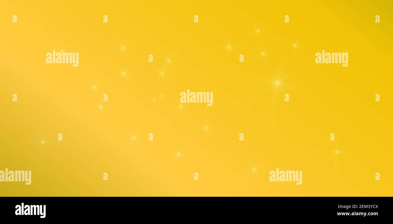 Yellow tones Gradient colorful bright background with stars flare glare ...