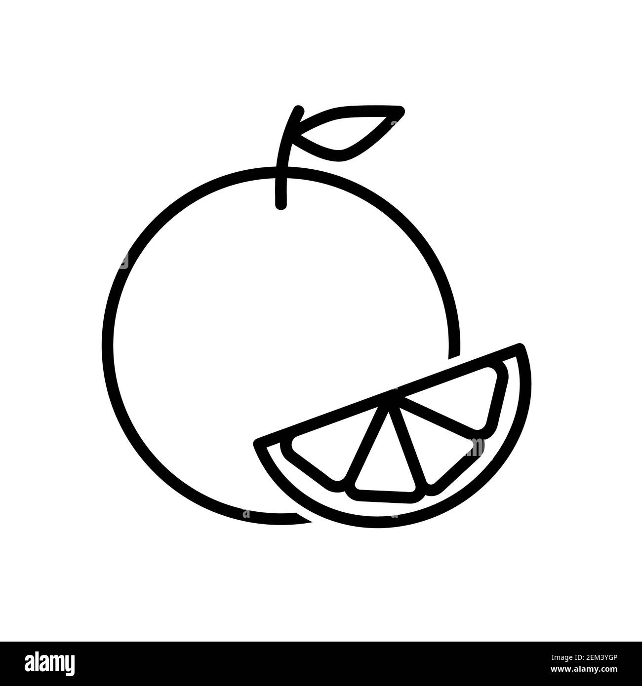 Orange flat icon. Pictogram for web. Line stroke. Isolated on white ...