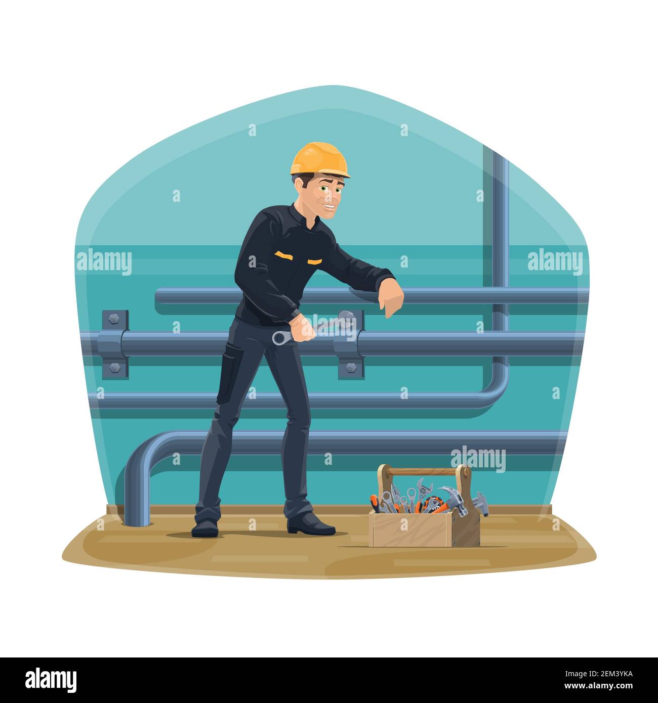 Water worker sewage Cut Out Stock Images & Pictures - Alamy
