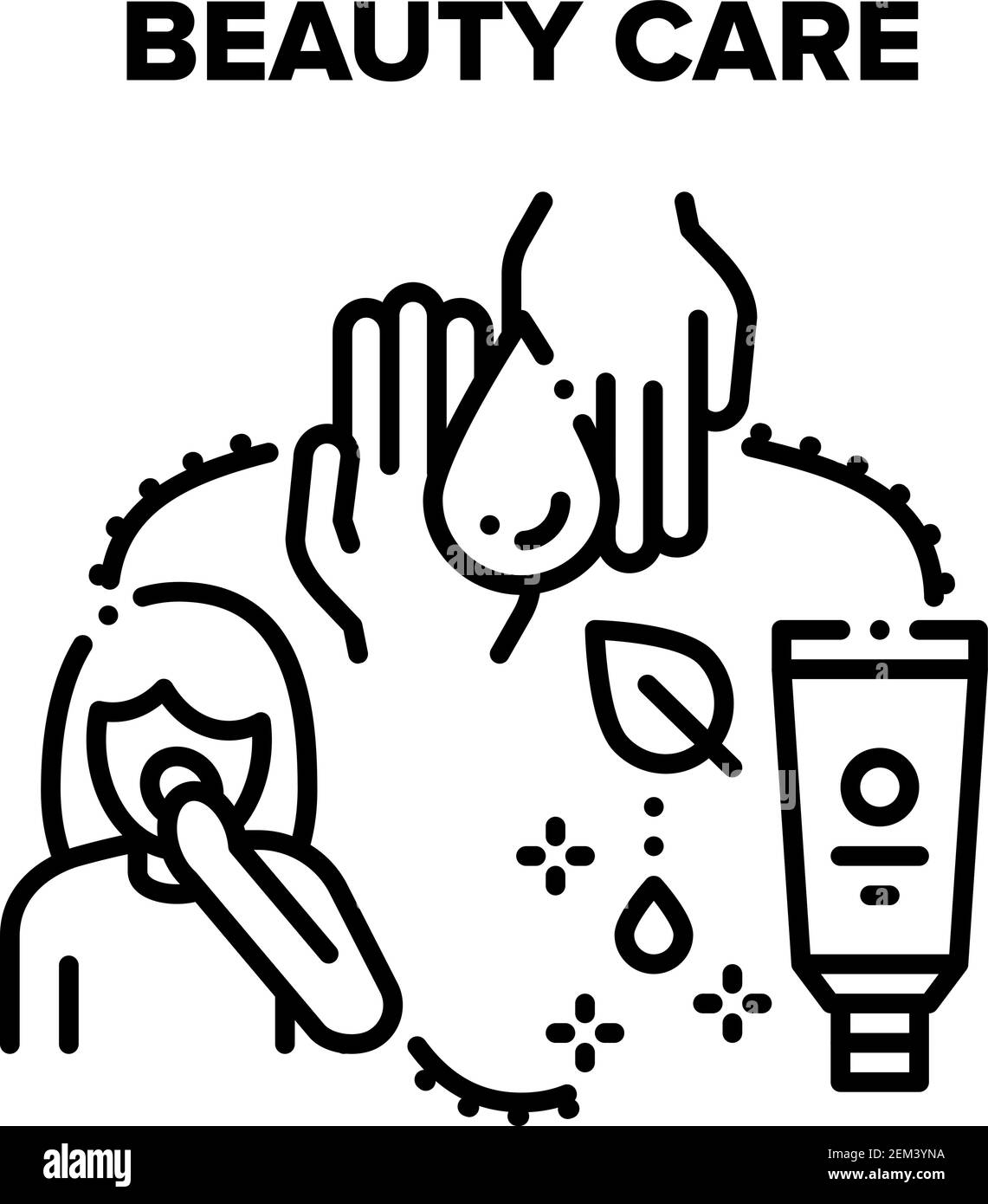 Moisturizing hands illustration Stock Vector Images - Alamy