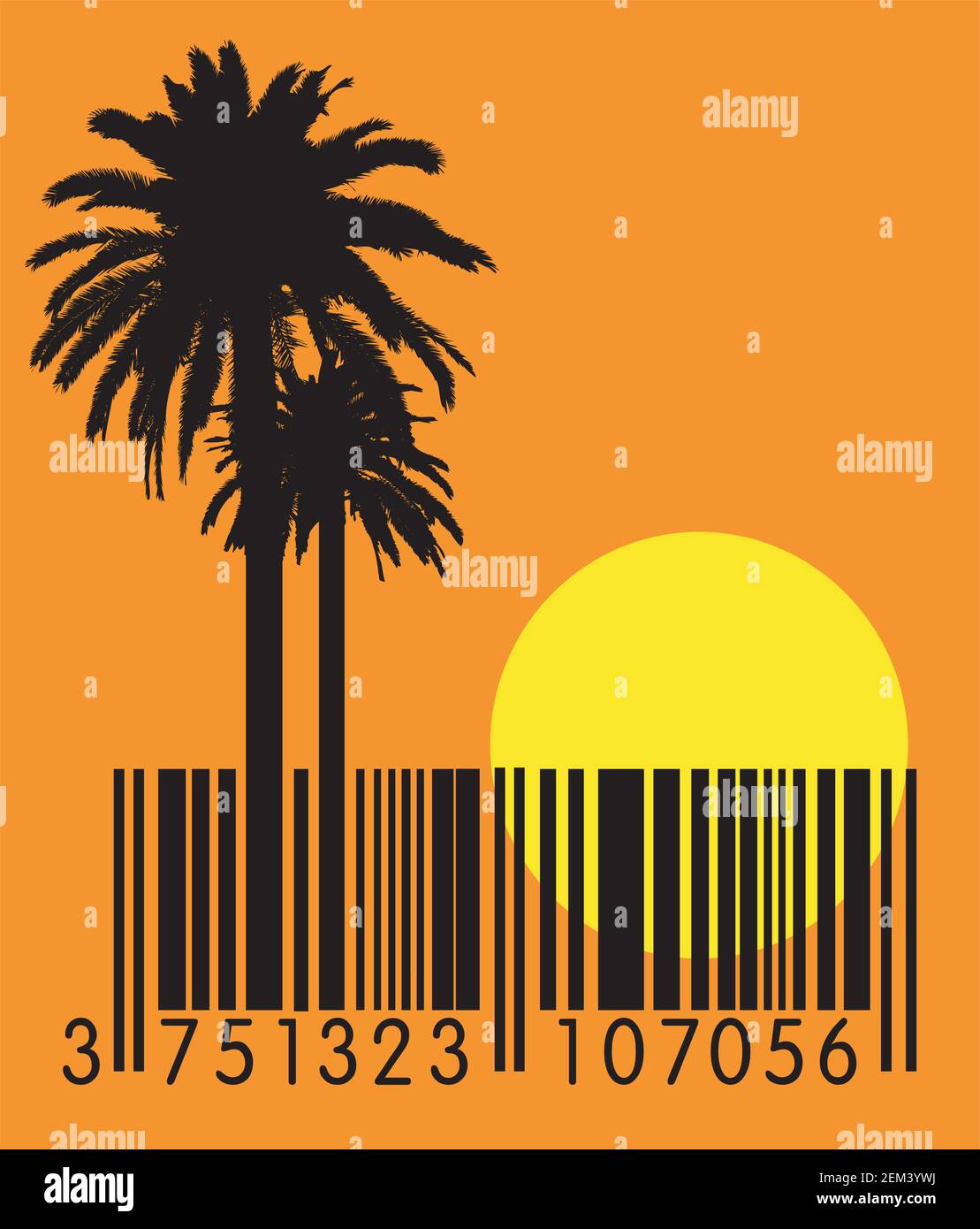 Vector Illustration of Summer Barcode Stock Vector Image & Art - Alamy