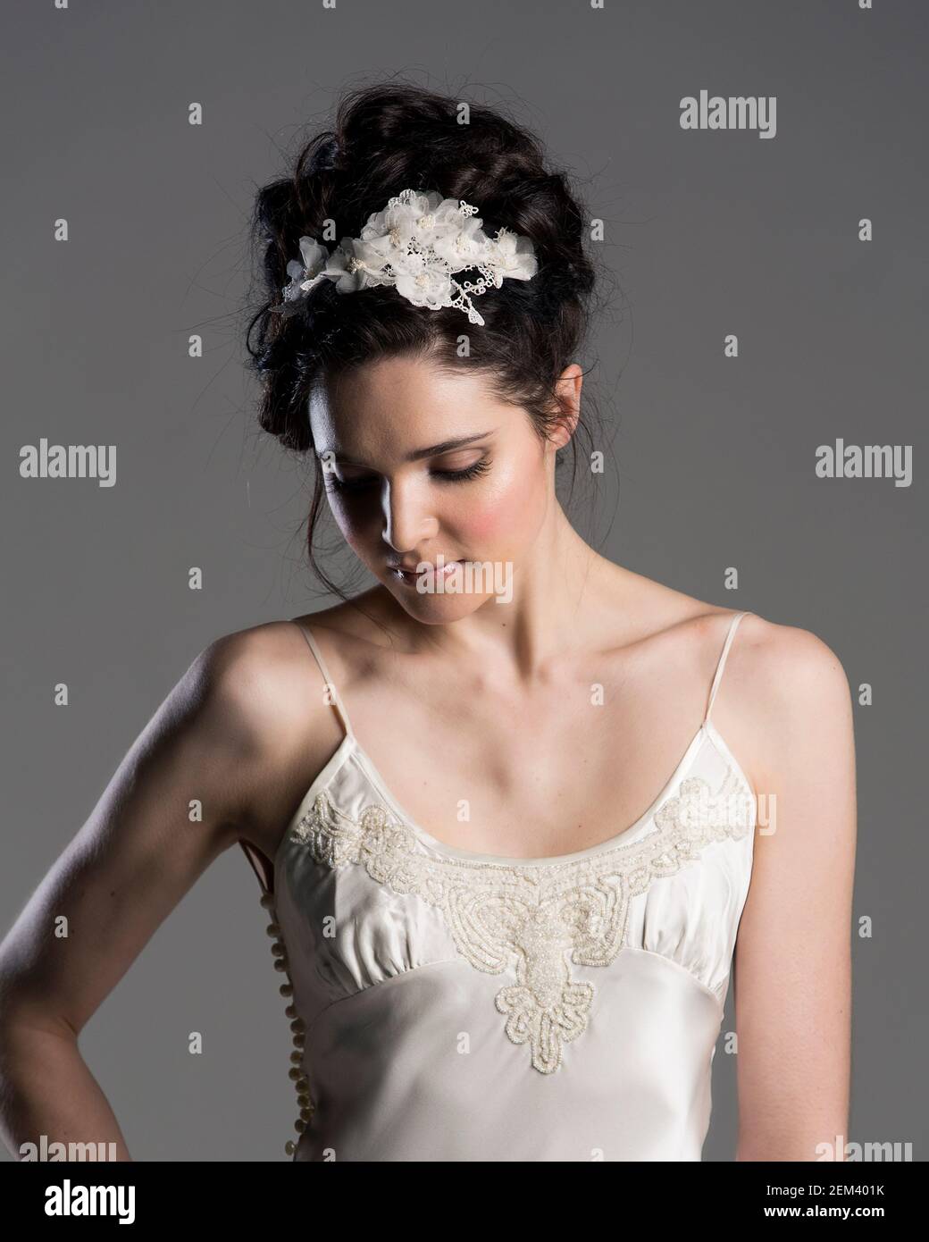Lace Wedding veil Stock Photo - Alamy