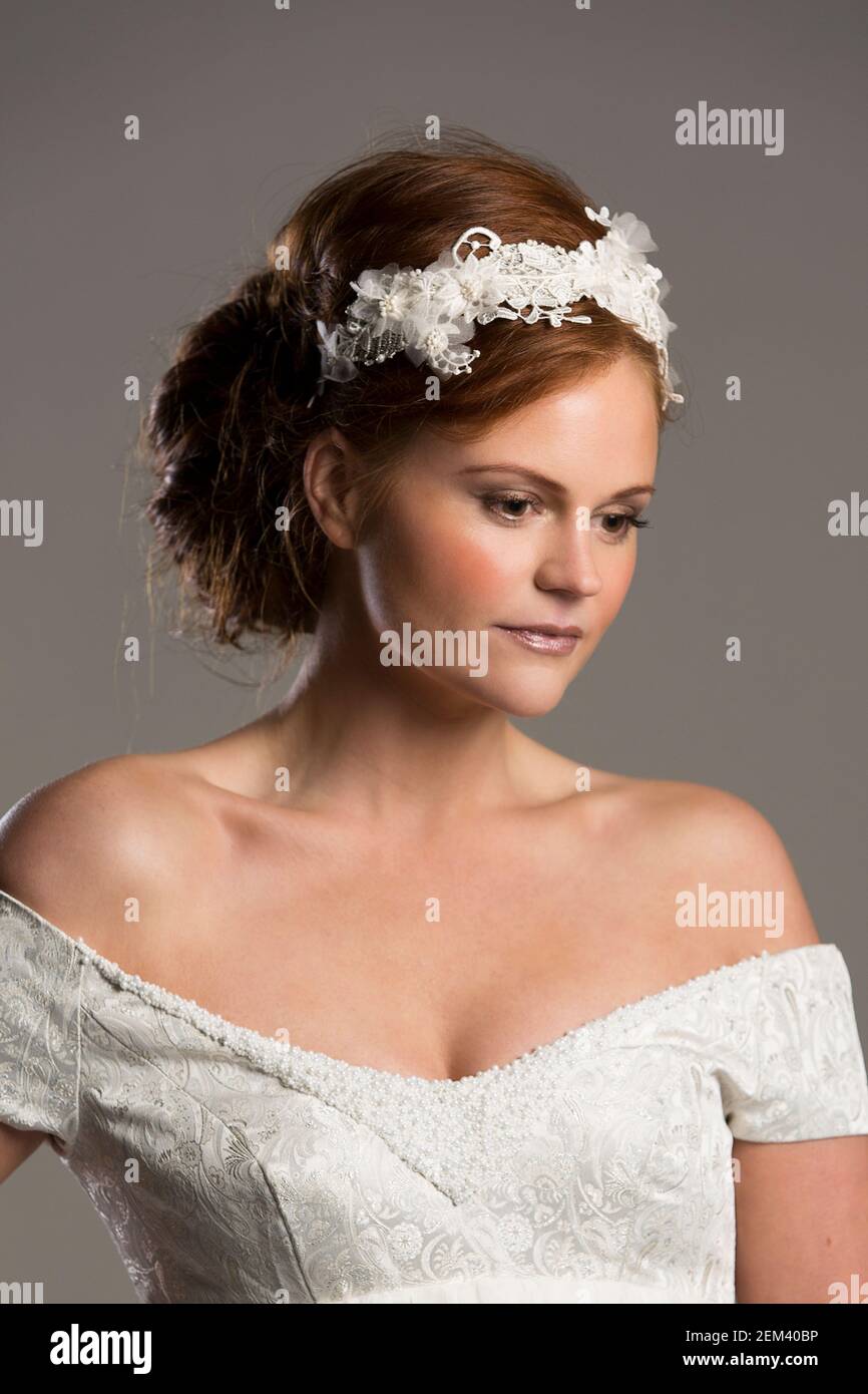 Lace Wedding veil Stock Photo - Alamy