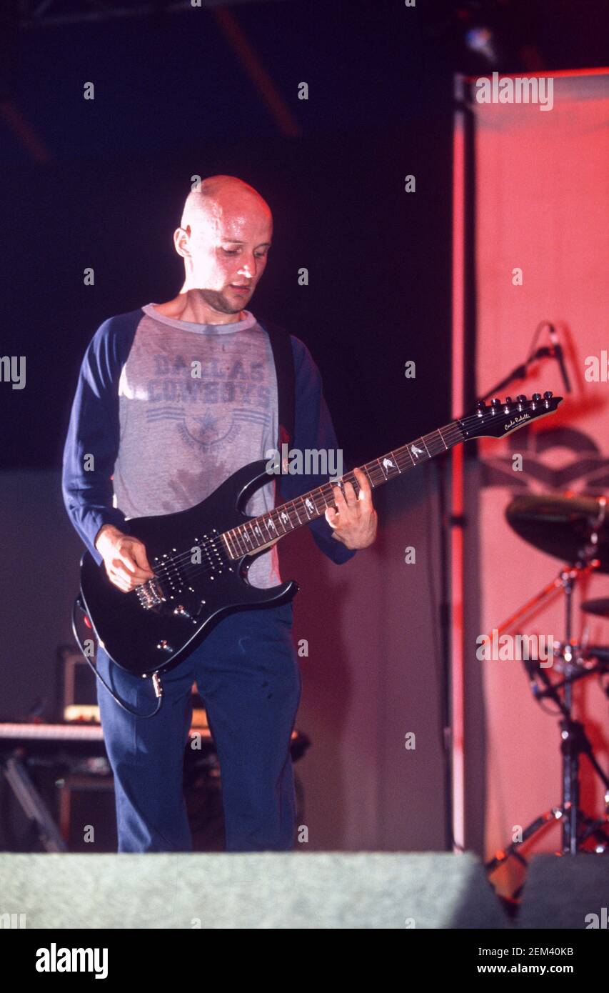 Moby performing at the Homelands festival 2000, Winchester, Hampshire ...
