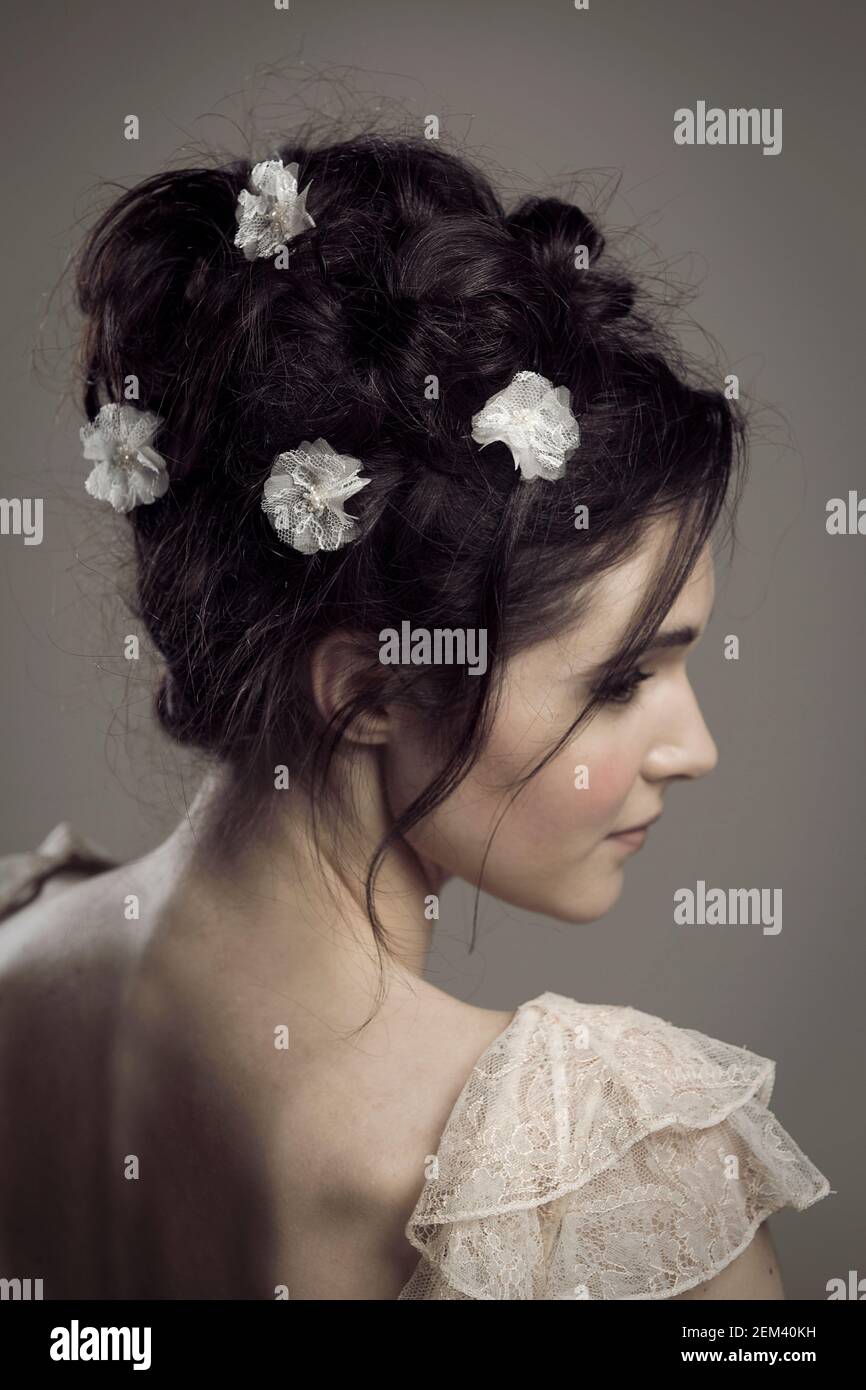 Lace Wedding veil Stock Photo - Alamy