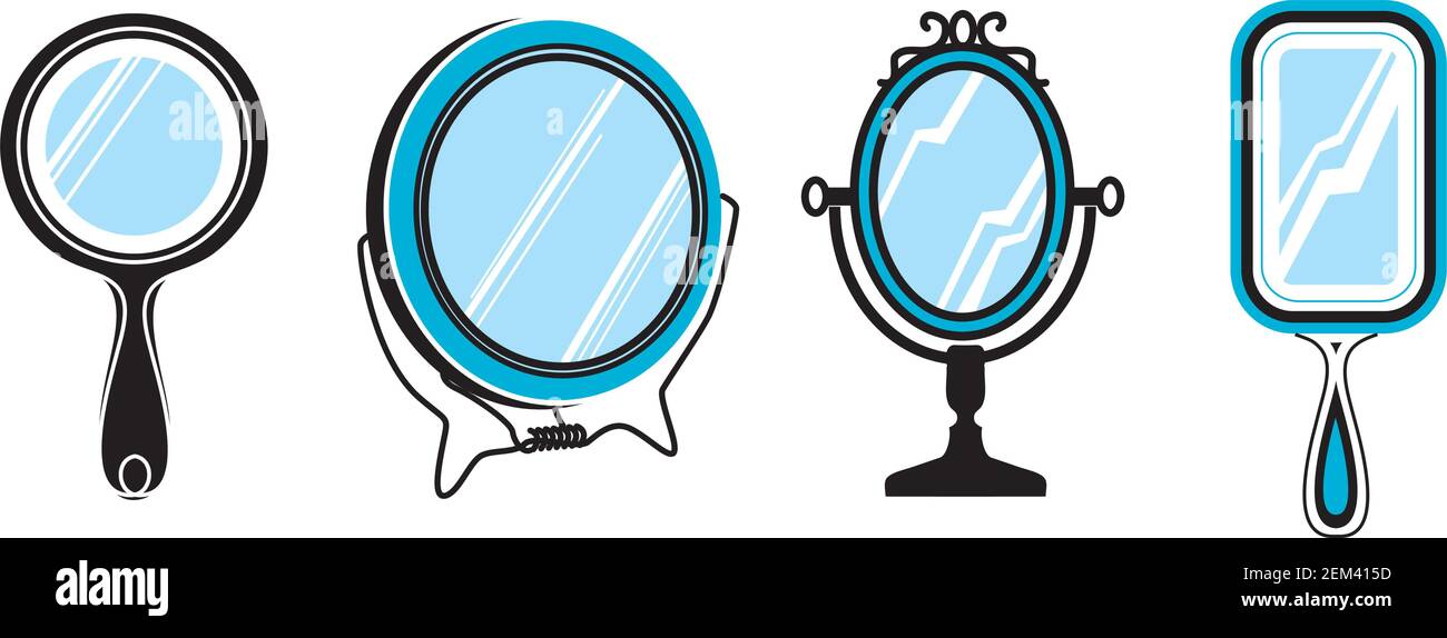 Vector set of mirrors Stock Vector Image & Art - Alamy