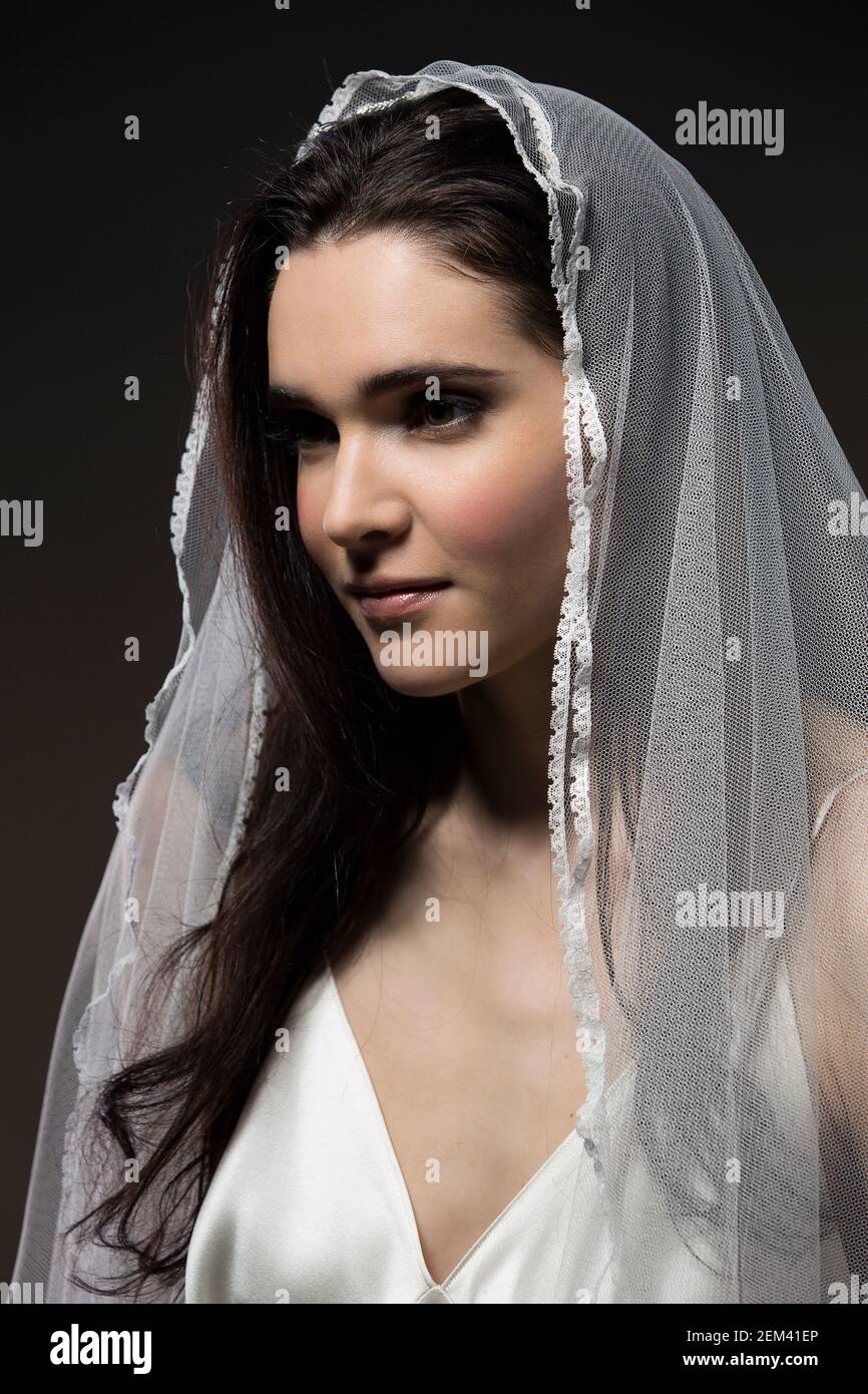 Lace Wedding veil Stock Photo - Alamy