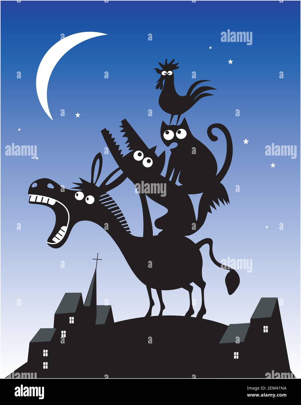 Bremen Town Musicians. Vector illustration Stock Vector Image & Art - Alamy