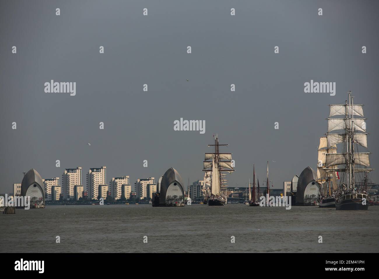 The Parade of Sail on the river Thames, the finale of the Tall Ships ...