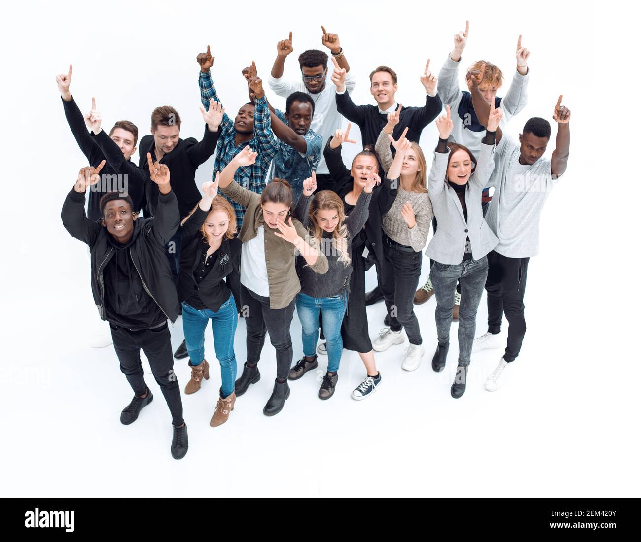 Young multicultural group friends Cut Out Stock Images & Pictures - Alamy