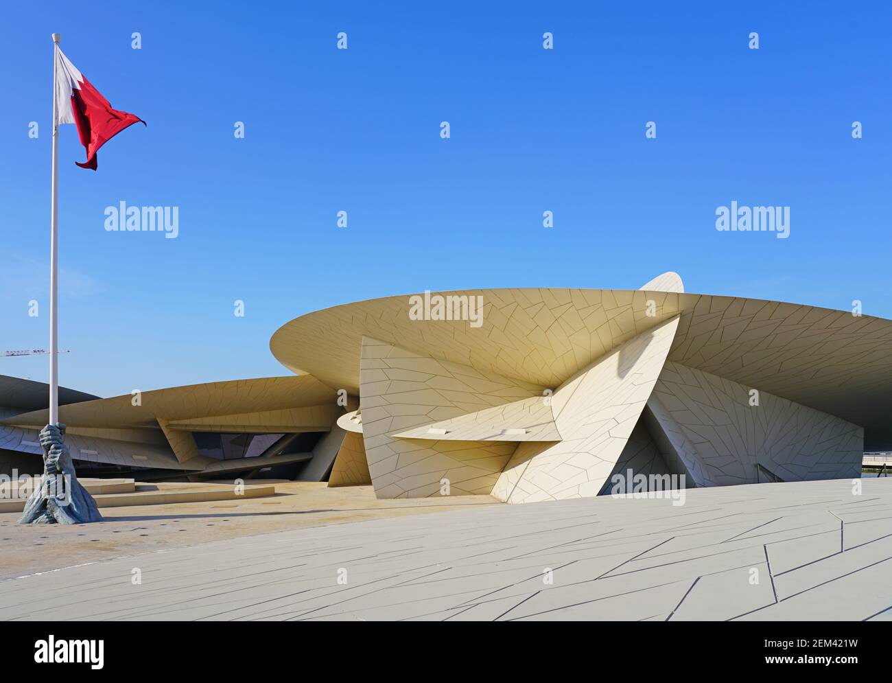 DOHA, QATAR -12 DEC 2019- View of the new National Museum of Qatar ...