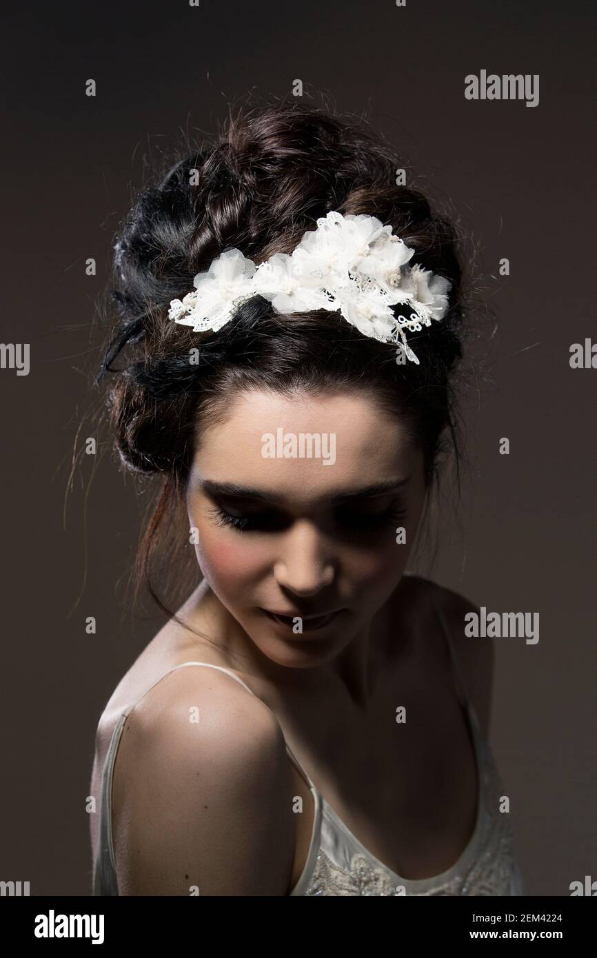 Lace Wedding veil Stock Photo - Alamy