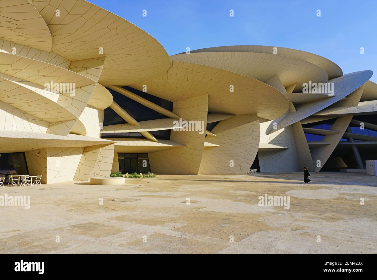 DOHA, QATAR -12 DEC 2019- View of the new National Museum of Qatar ...