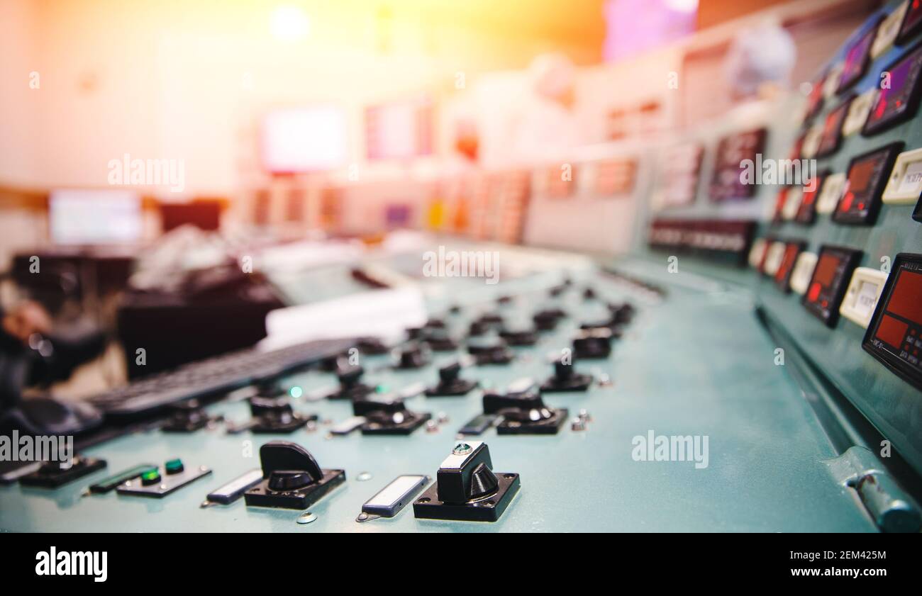 Engineering panel with buttons and switching automatic control of ...