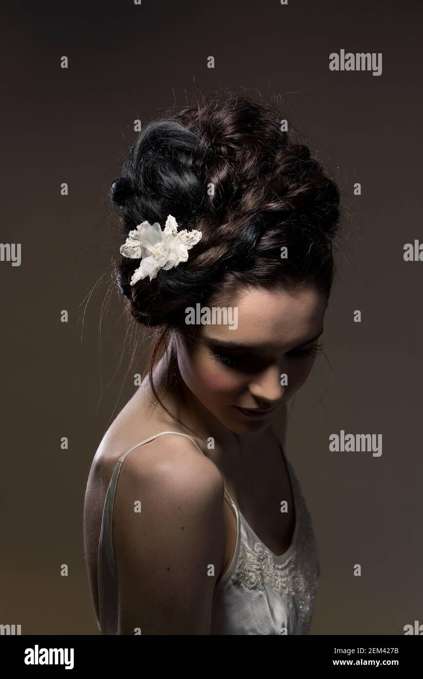Lace Wedding veil Stock Photo - Alamy