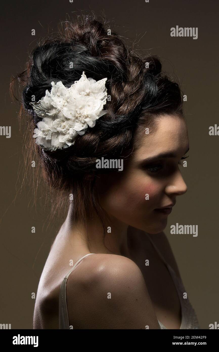 Lace Wedding veil Stock Photo - Alamy