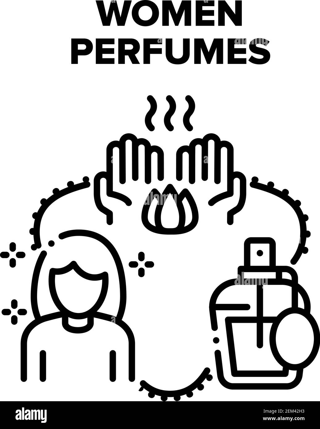 Women Perfumes Vector Black Illustrations Stock Vector Image & Art - Alamy