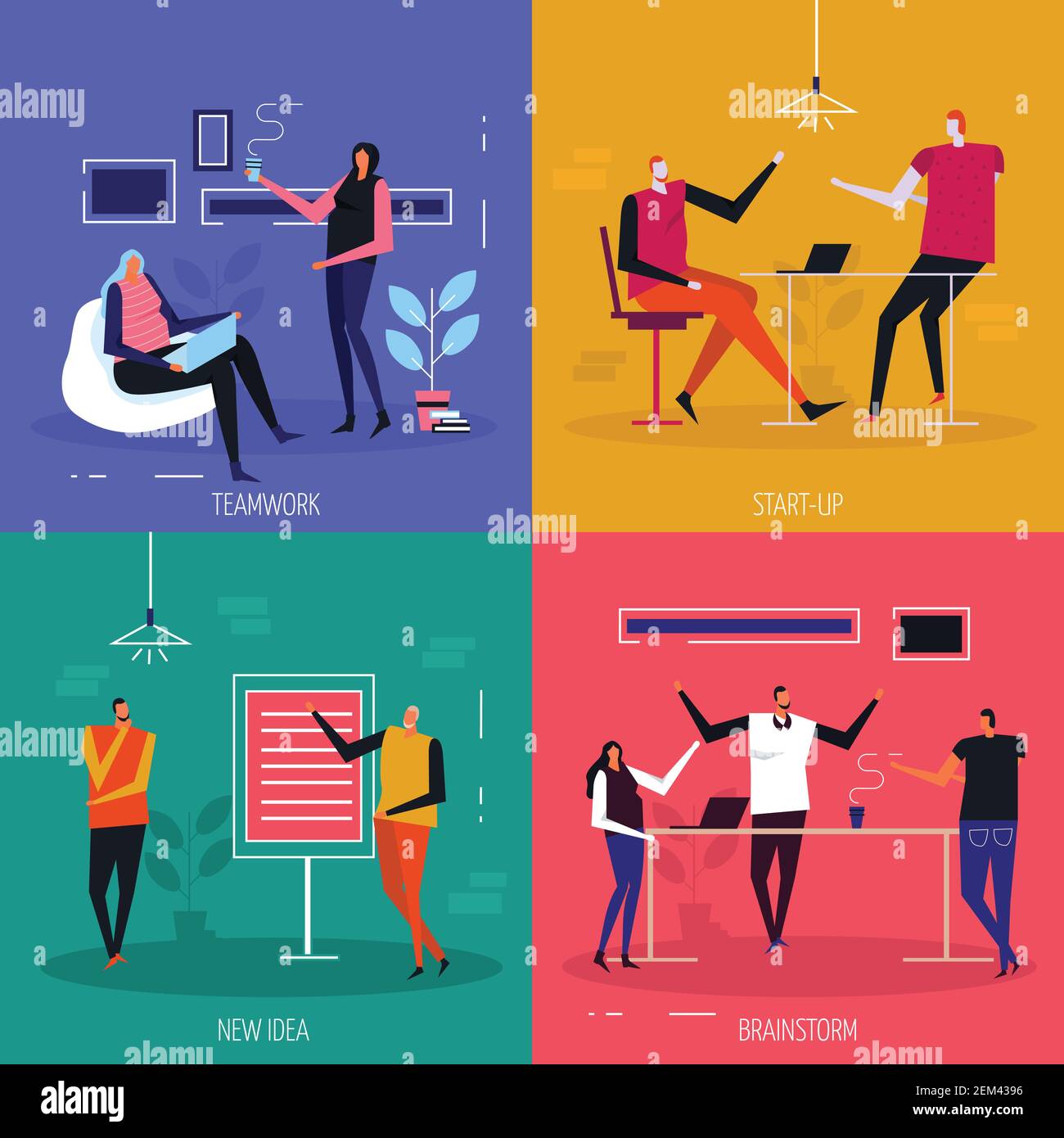 Work start Stock Vector Images - Alamy