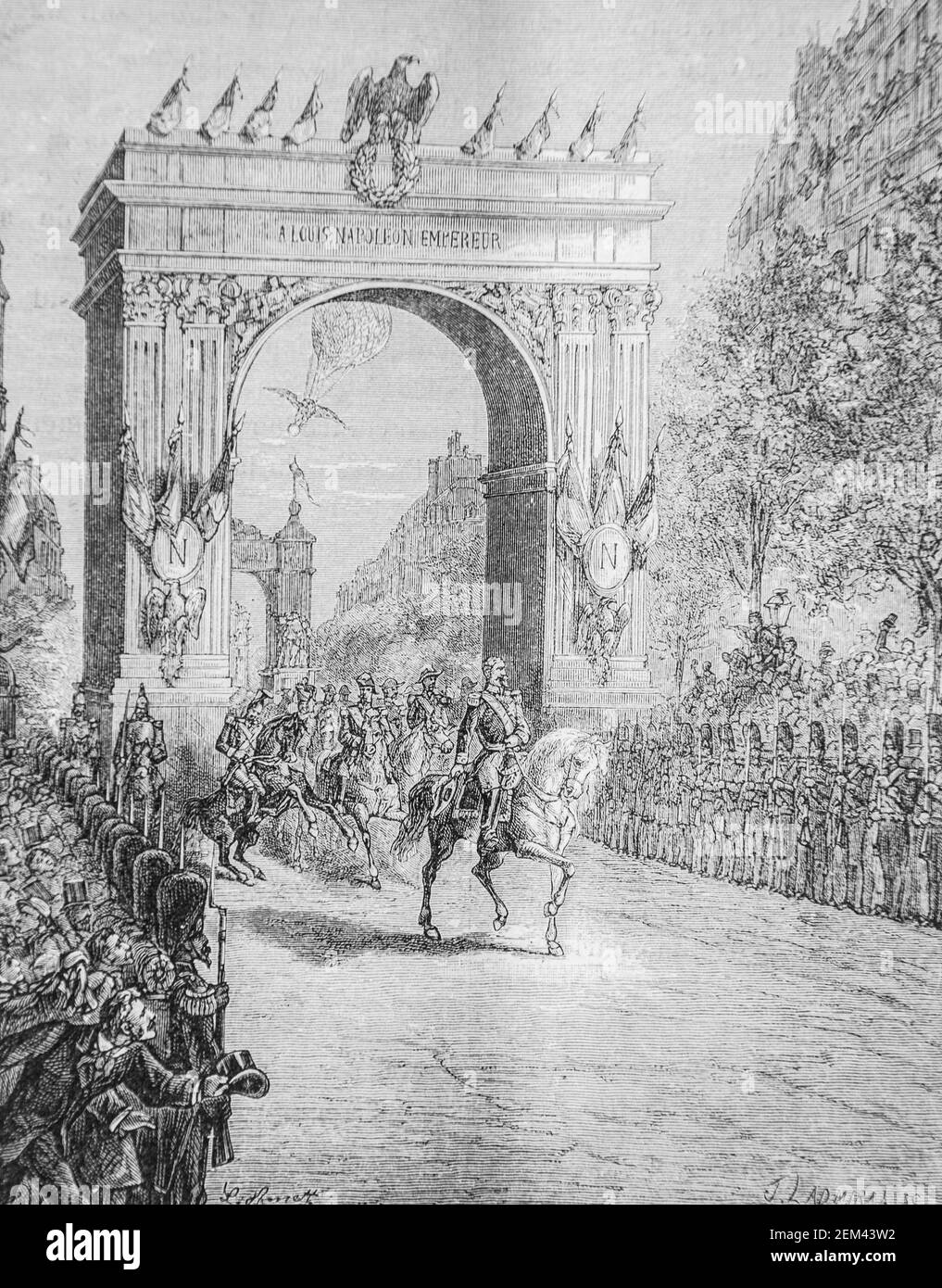 reception de louis napoleon apres son voyage dans les departements ...