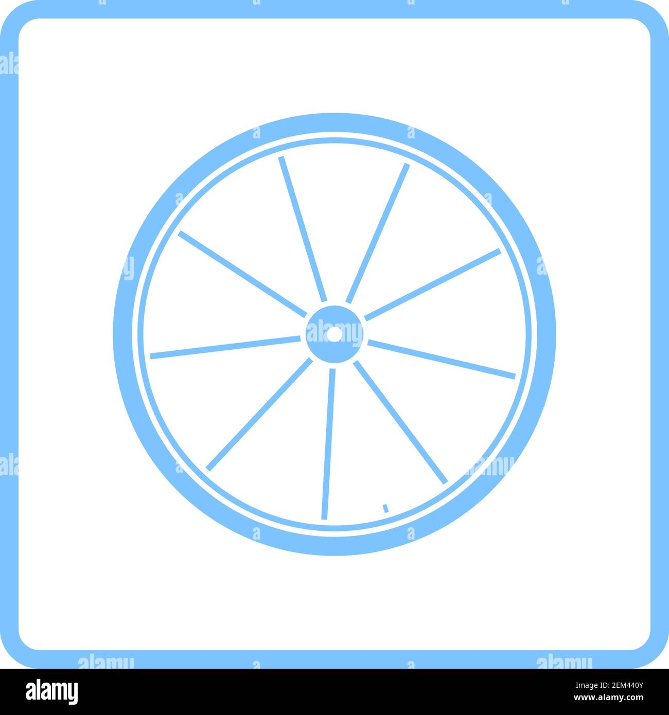 Bike Wheel Icon. Blue Frame Design. Vector Illustration Stock Vector ...