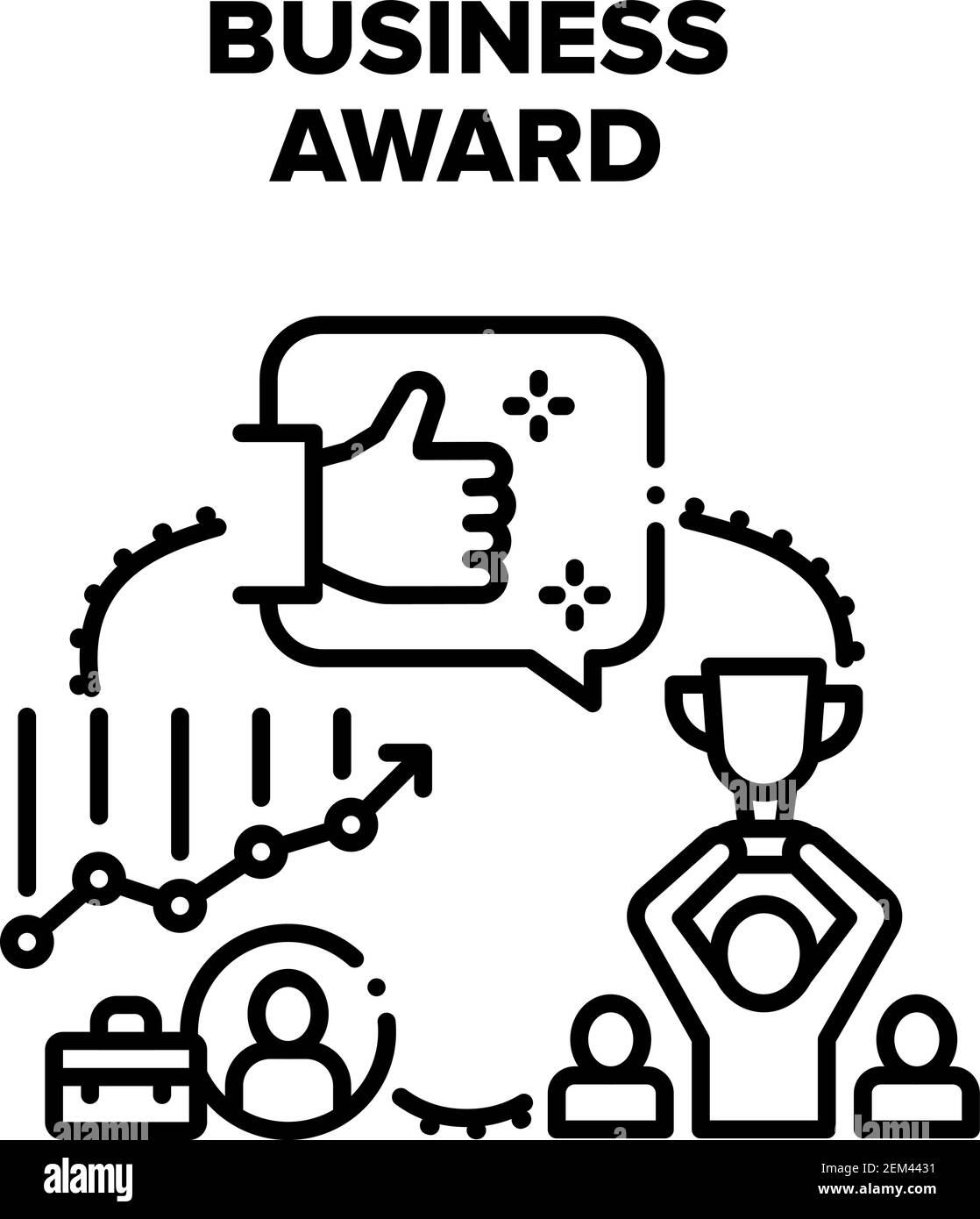 Businessman holding award Black and White Stock Photos & Images - Alamy