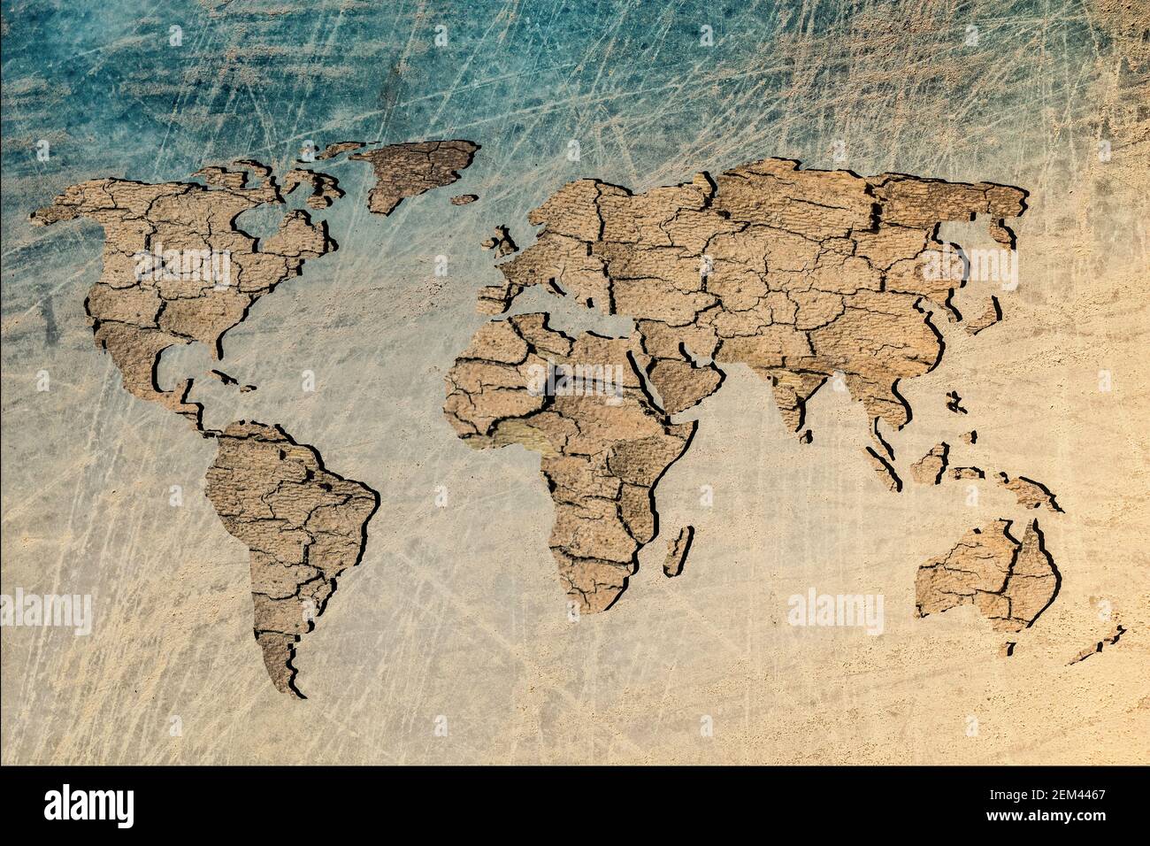 Roughly outlined world map with white background Stock Photo - Alamy
