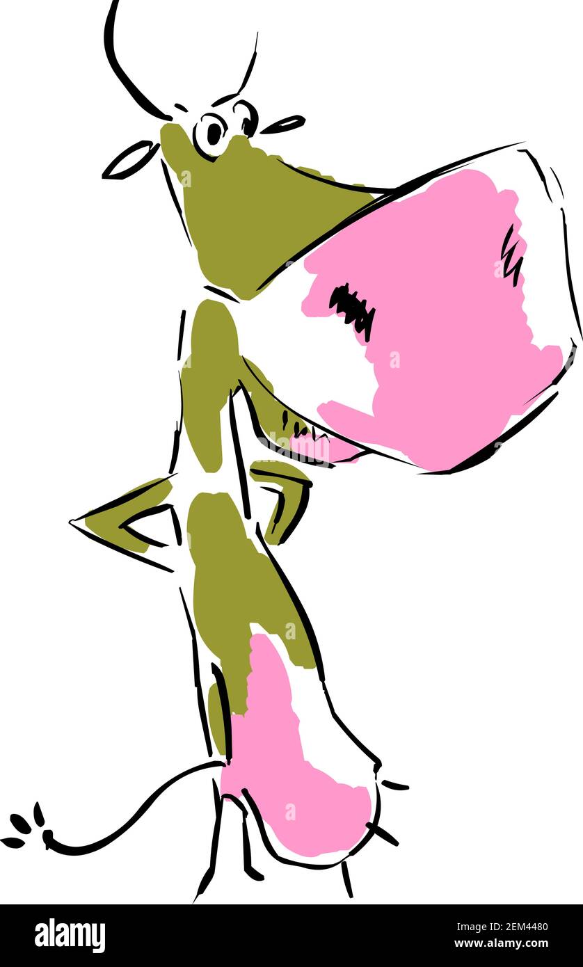 Funny cow vector illustration Stock Vector Image & Art - Alamy