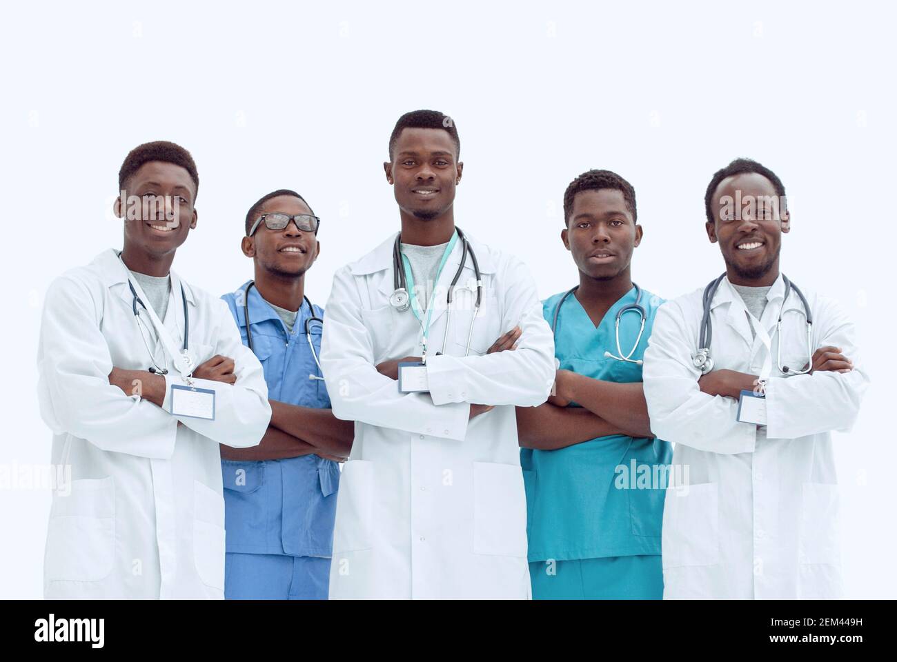 in full growth. professional group of doctors standing together Stock ...