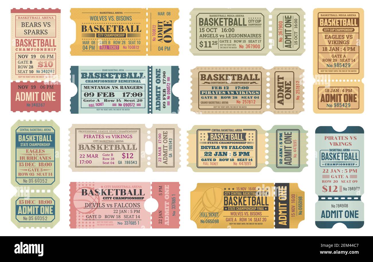 Basketball Ticket Stub Template