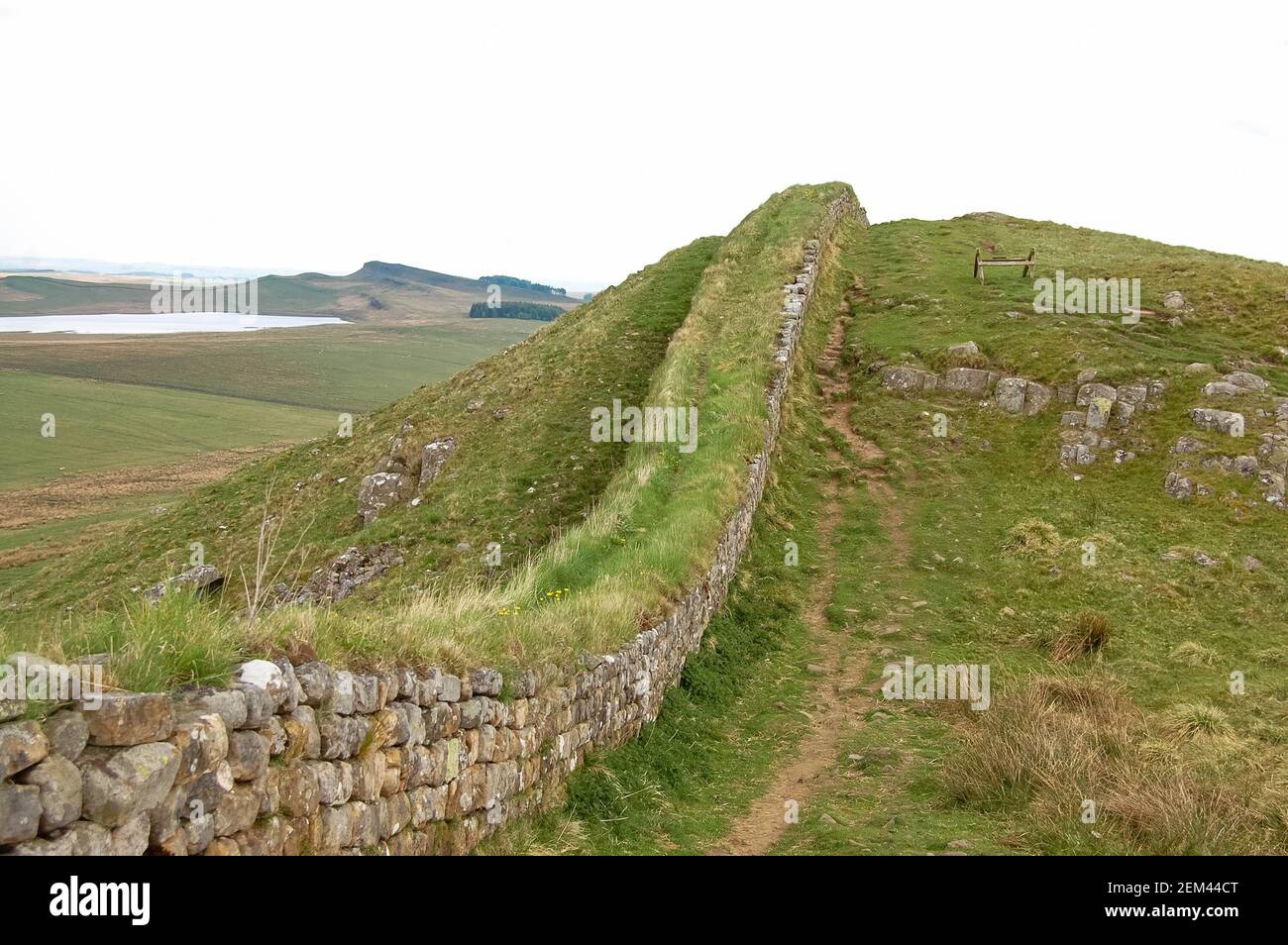 Hadrians wall Romans Roman Scottish Scotch lake water walls stones ...