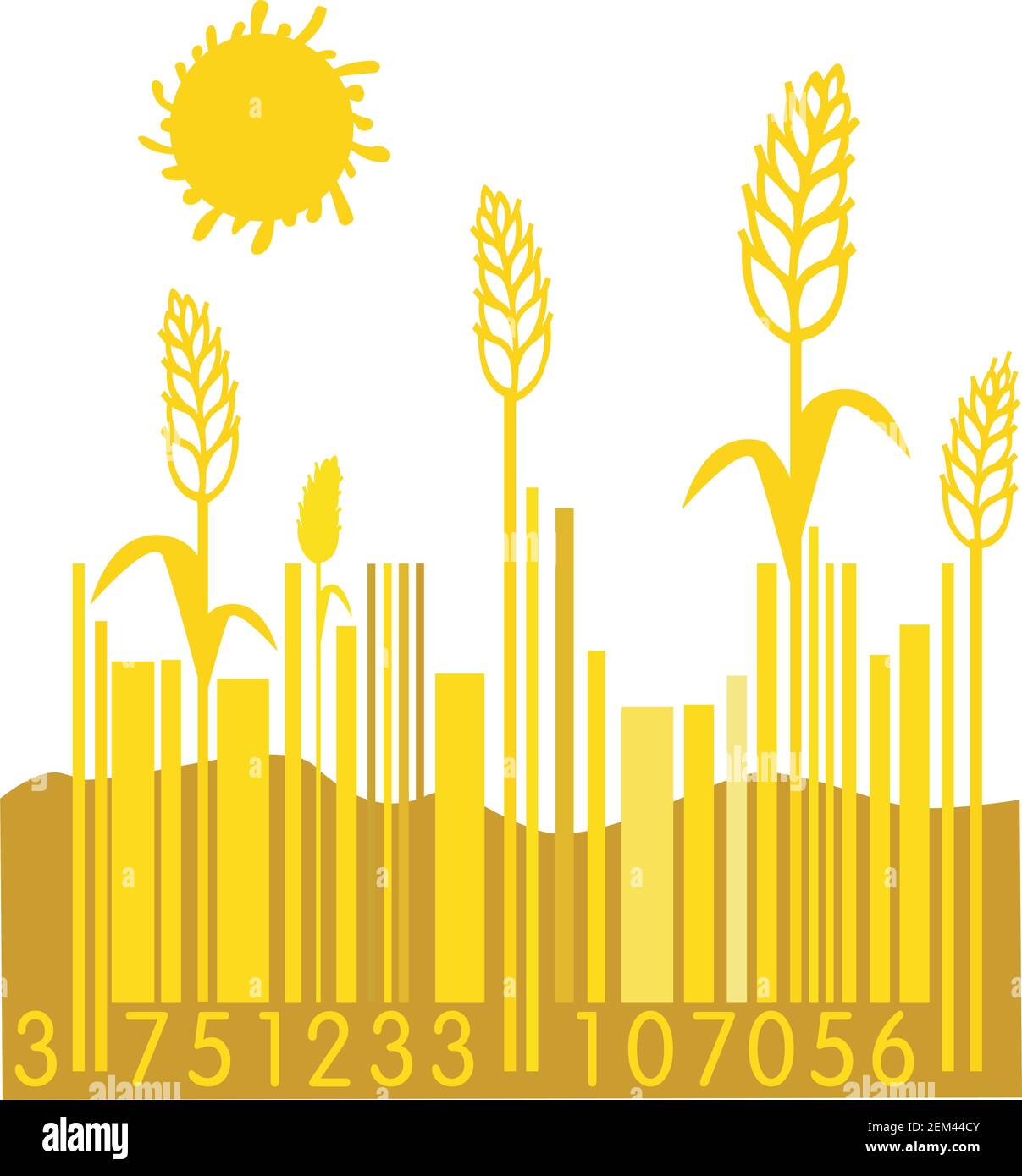 Summer Barcode with sun Stock Vector Image & Art - Alamy