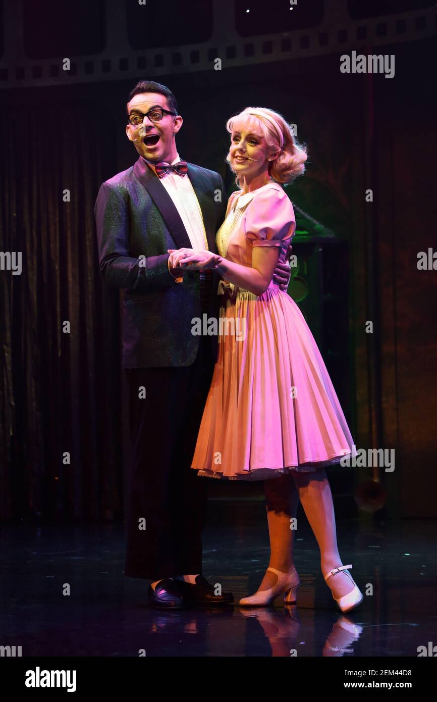 Ben Forster and Haley Flaherty in the Rocky Horror Show performing on ...